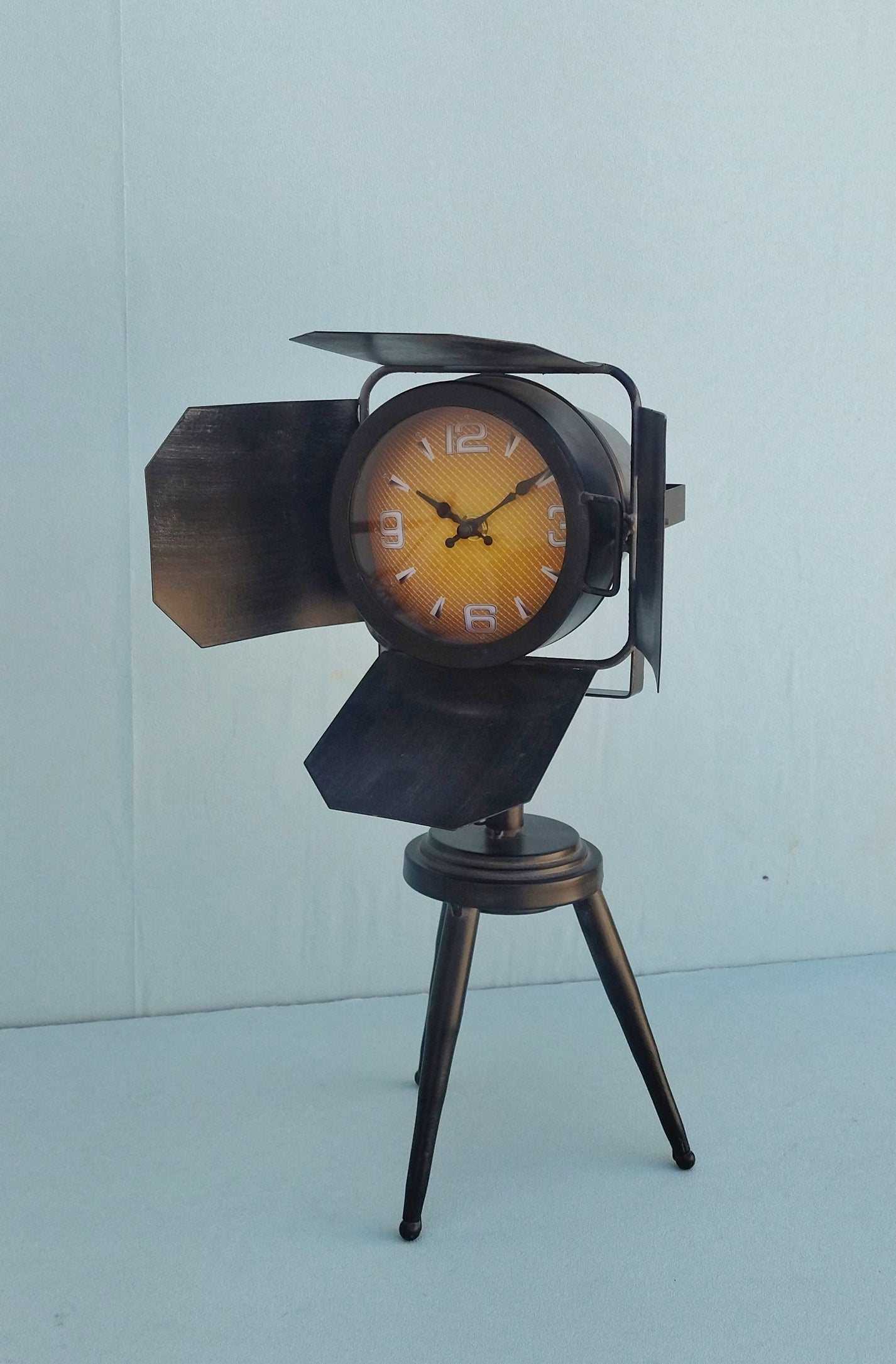Theater Spot Light Table Clock, Industrial Analog Clock ...