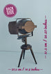 Theater Spot Light Table Clock, Industrial Analog Clock ...
